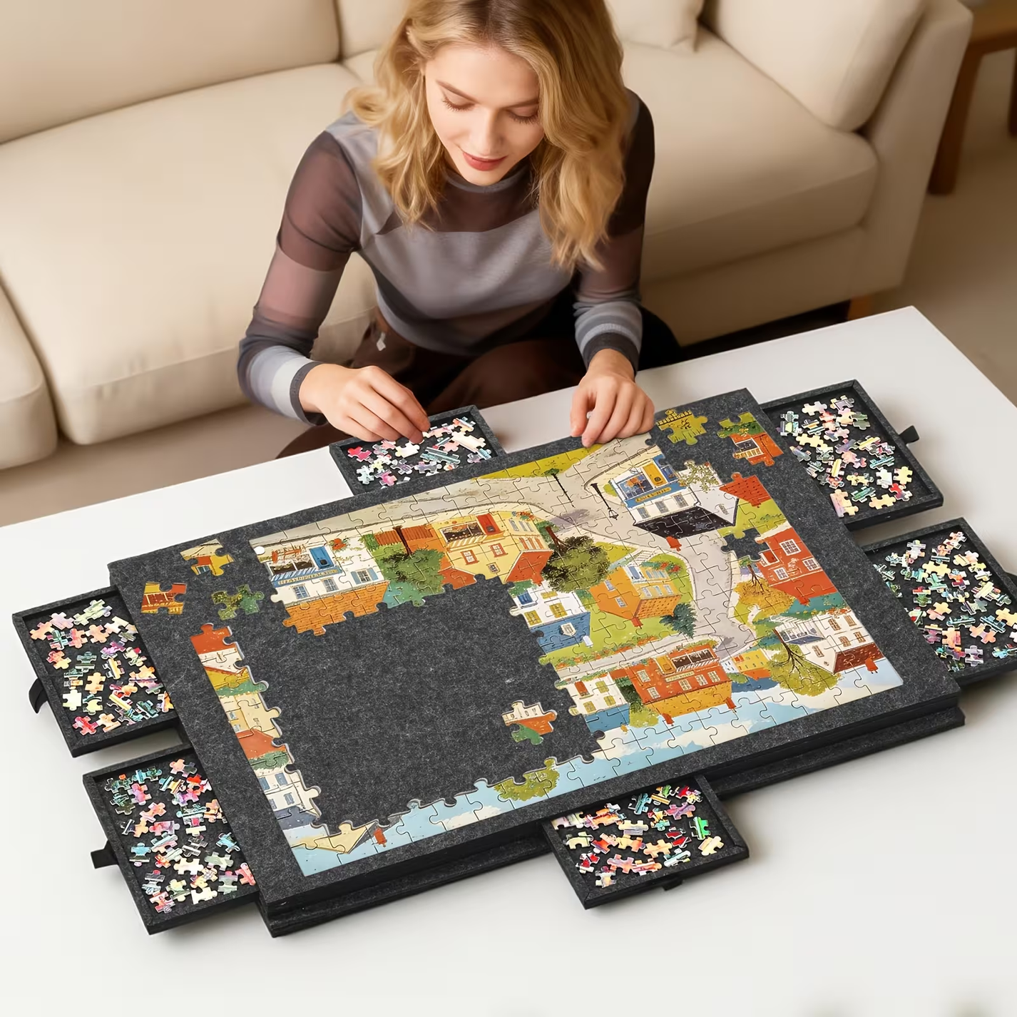PuzzlePort – 2-in-1 Portable Puzzle Board – Puzzle-Port